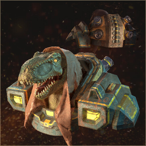 ArtStation - T-rex cyber-warrior