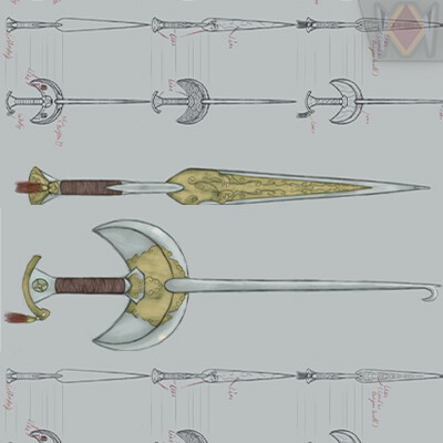 ArtStation - Absolver weapon contest : Shaman moon pike sword