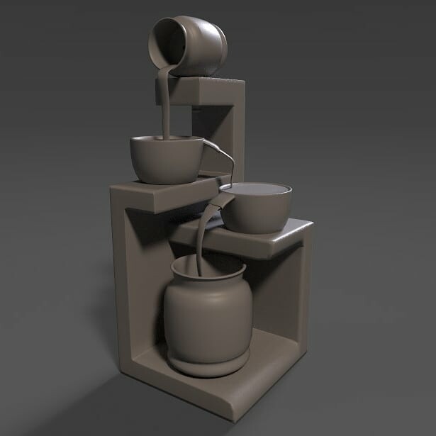 ArtStation - 3D water fountain model