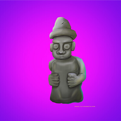 ArtStation - Traditional Stone statue concept art for a game