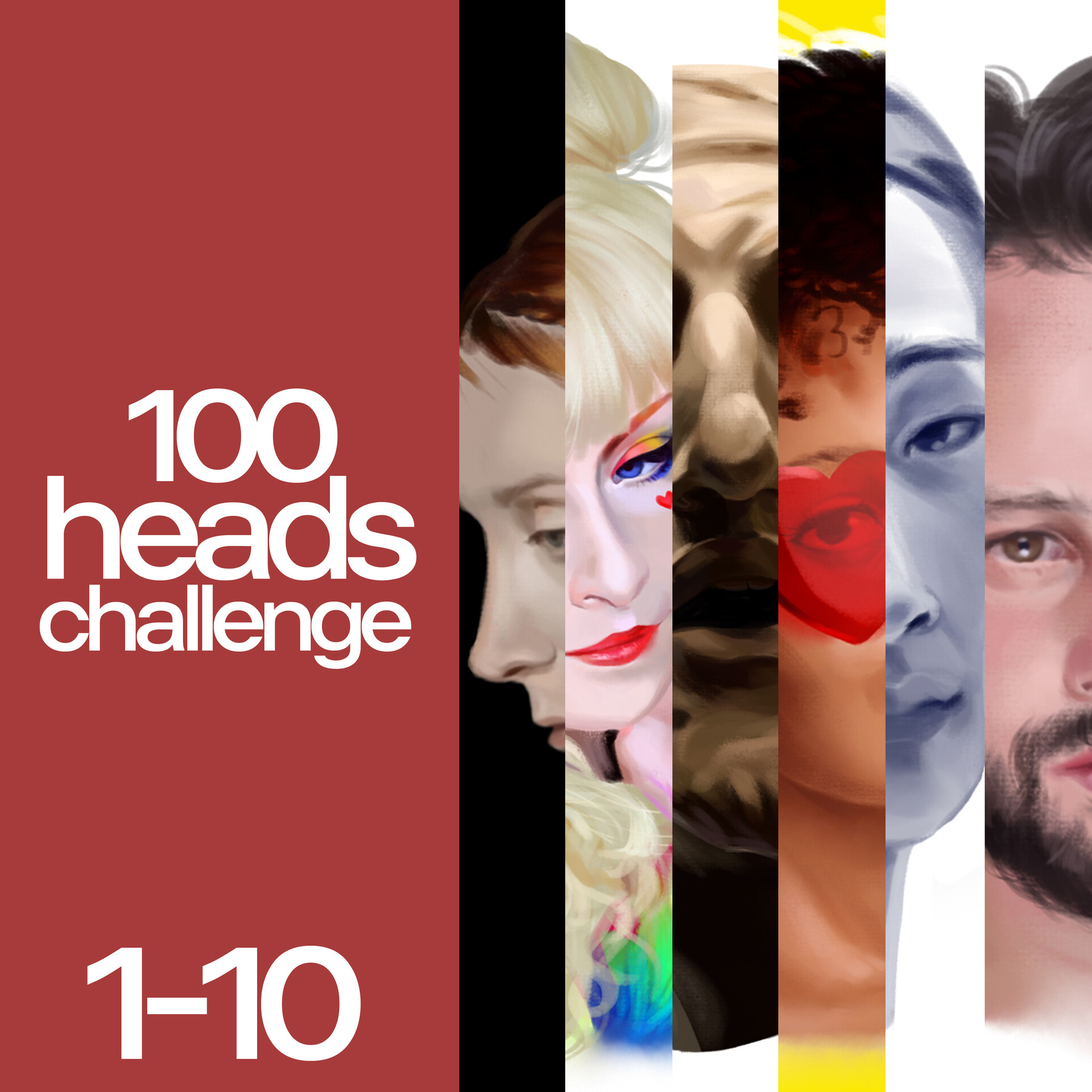 ArtStation - 100 Heads Challenge 1-100