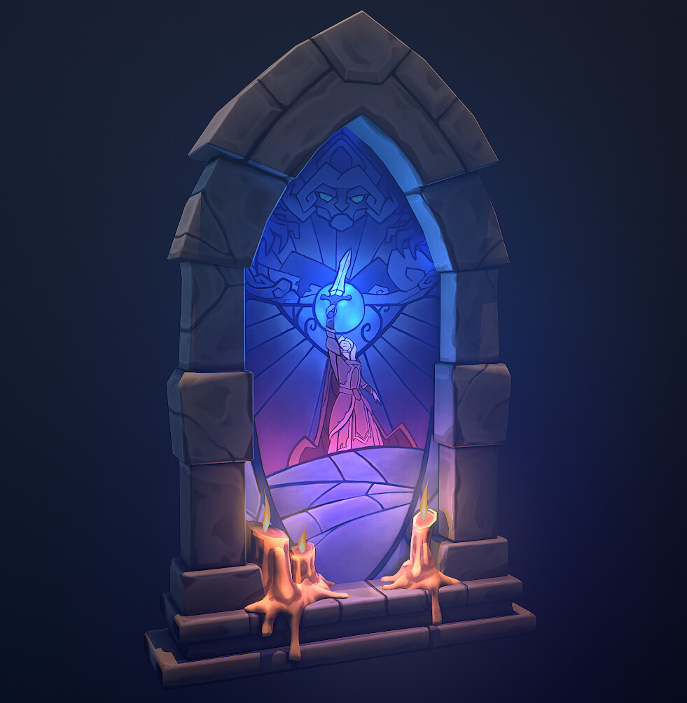 ArtStation - Stained glass - The Legend of King Arthur