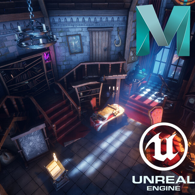 ArtStation - Wizard Room Diorama