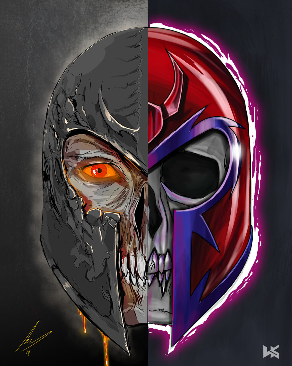 ArtStation - Skull-Projekt : Magneto | mjhiblenart x hkartworks