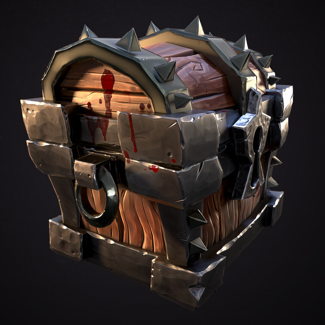 ArtStation - Bloody Chest | 3D Game Prop, Astrid Rotelli