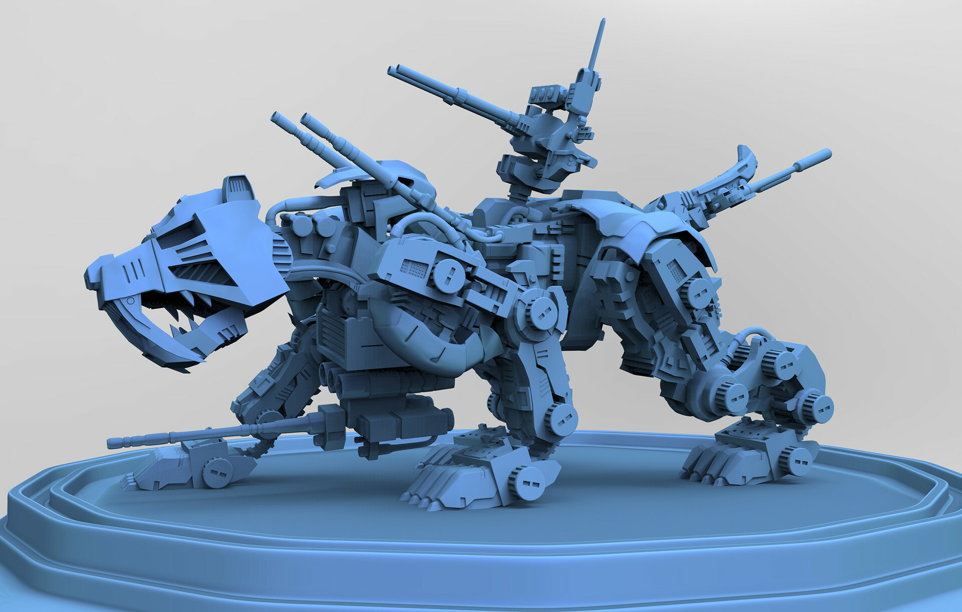 ArtStation - Zoids Saber Tiger and Gun Sniper