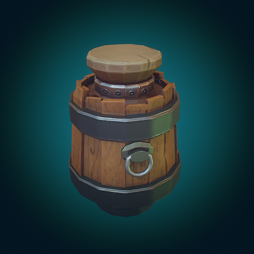 ArtStation - Wooden urn Stylized