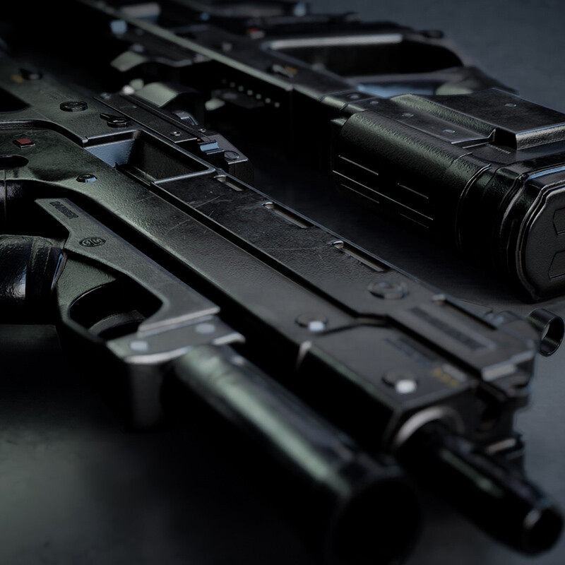 ArtStation - Cyberpunk Assault Rifle
