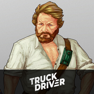 ArtStation - Truck Driver - 2D Characters