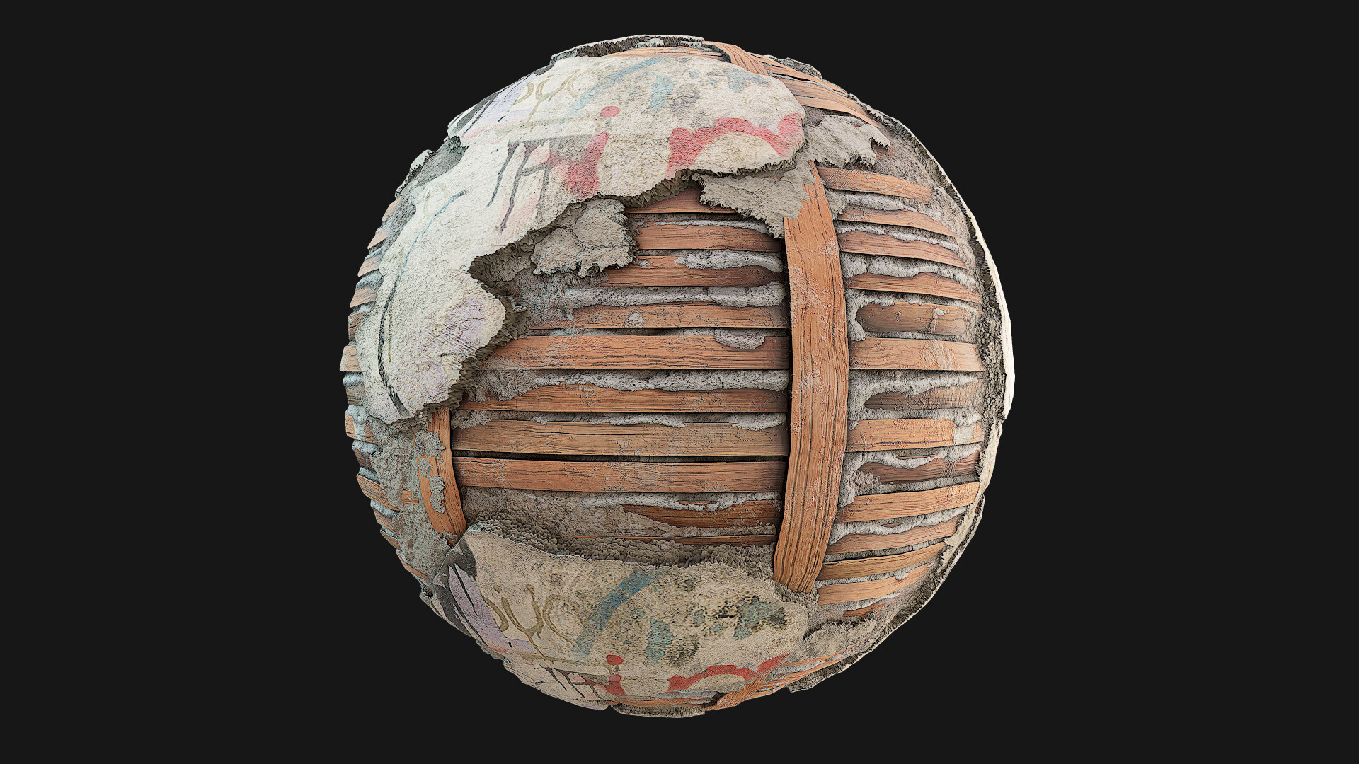 ArtStation - Substance Designer - Plaster Wood Wall