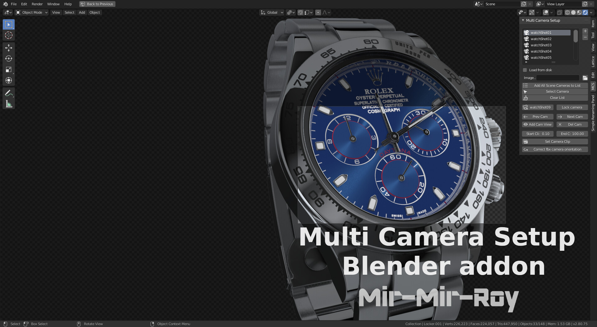 ArtStation - Multi Camera Setup Addon (MCS) for Blender 2.8