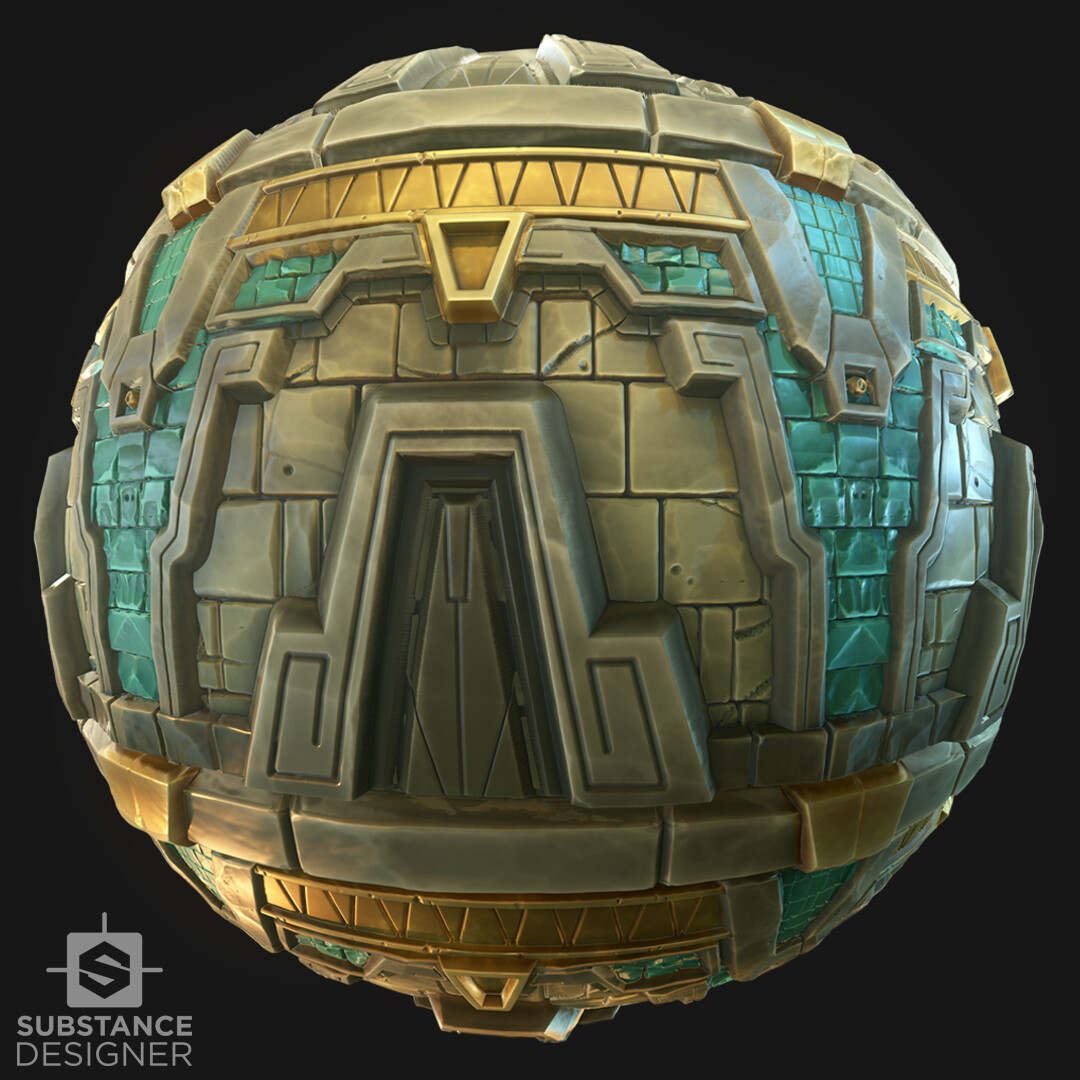 ArtStation - Stylised Aztec Wall