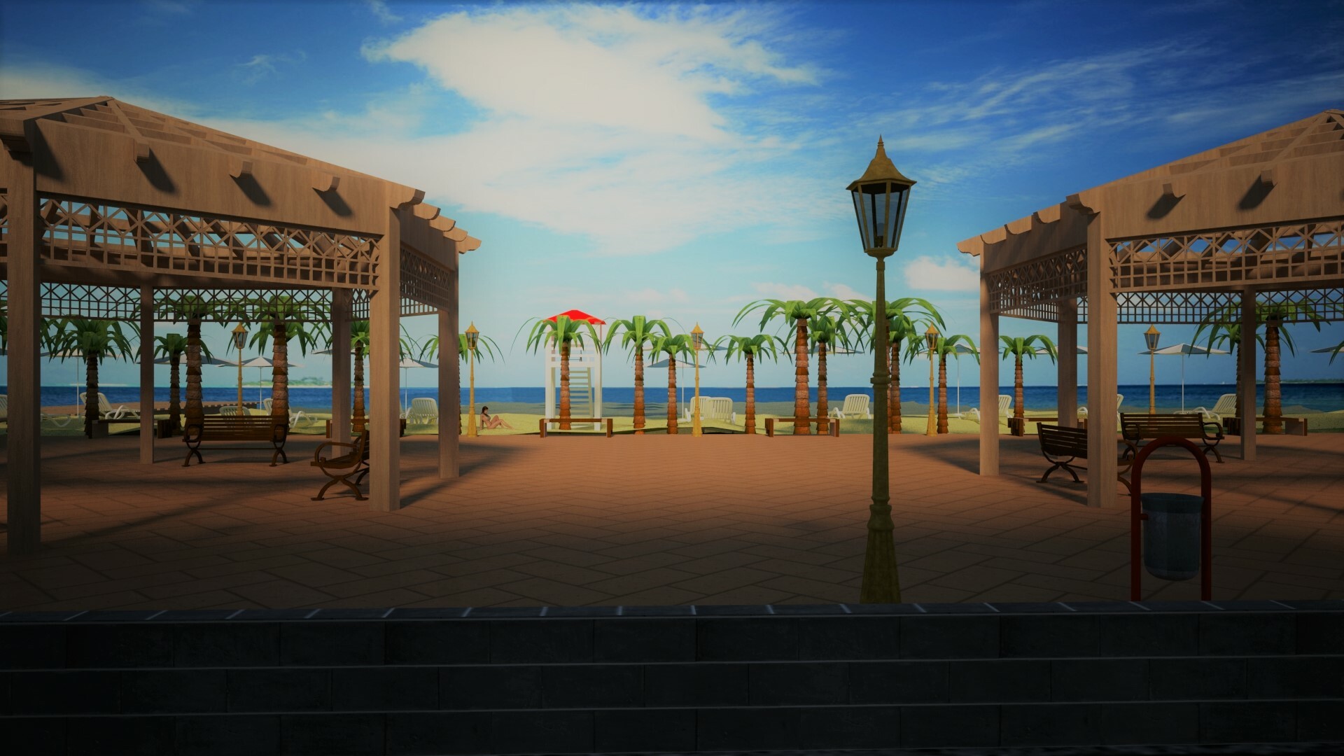 ArtStation - Game Project Beach Scene