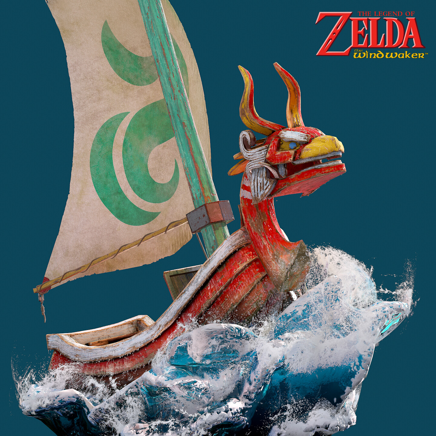 ArtStation - Red Lion Zelda Windwaker Fan art
