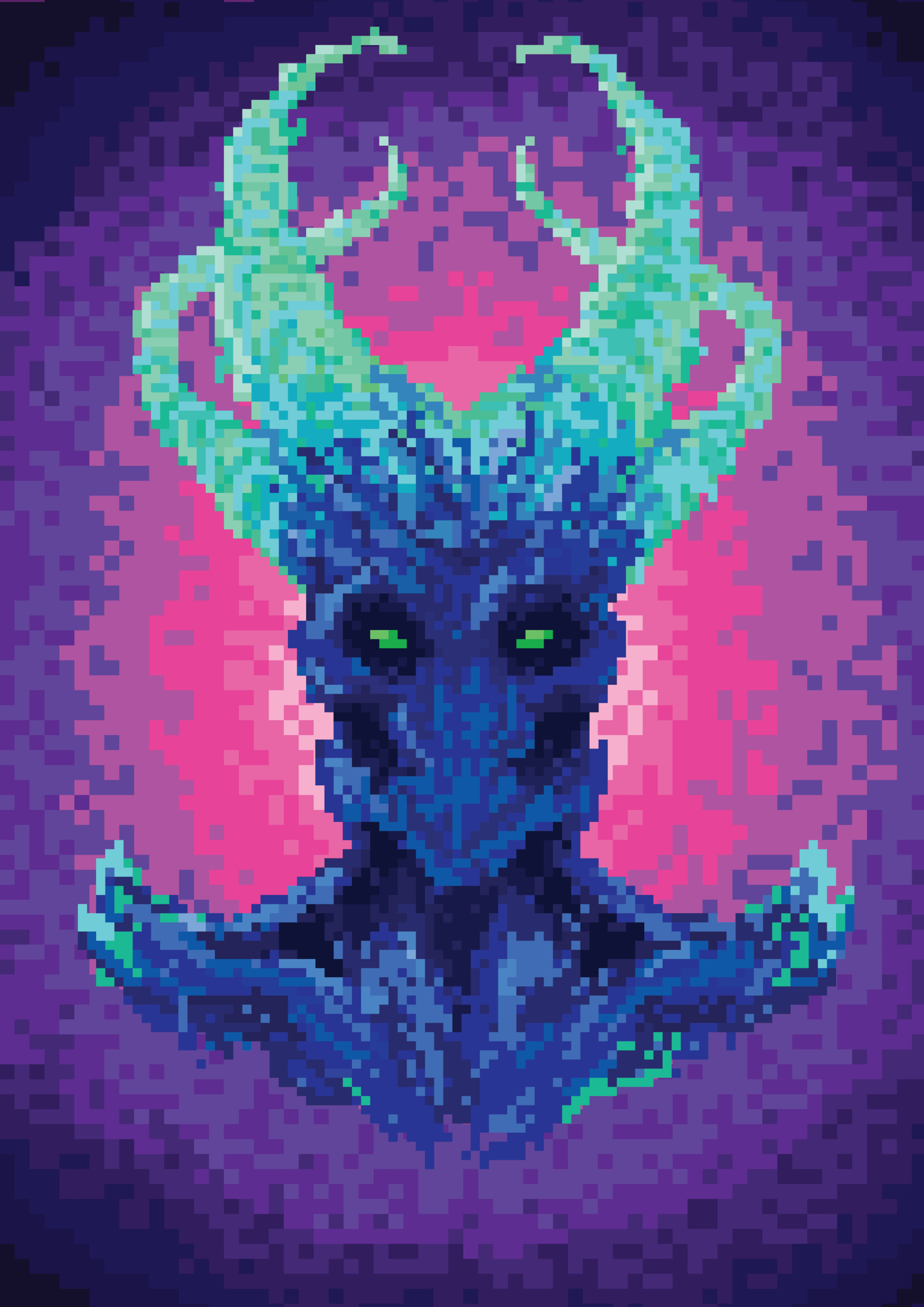 ArtStation - Pixelated Indigo Creature