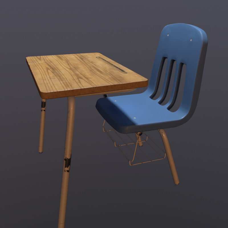 ArtStation - Student Desk Model