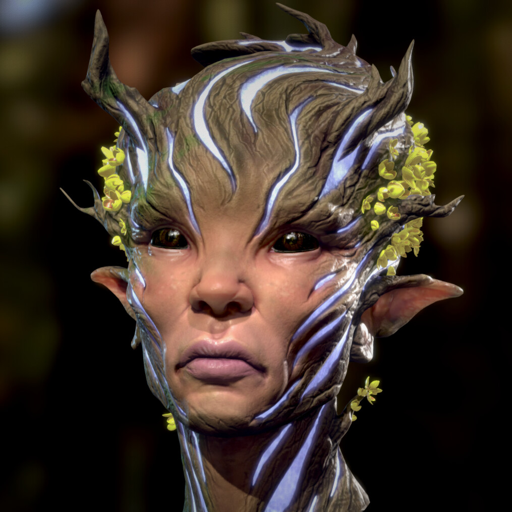 ArtStation - Dryad face