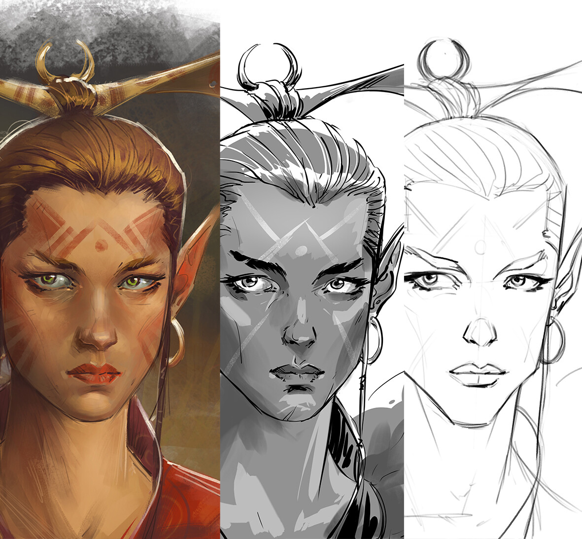 ArtStation - Lady Elf Warrior