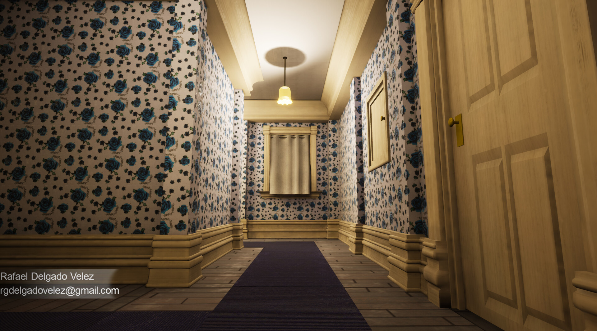ArtStation - Creepy Hallway Unreal Hallway Lighting and Material Study