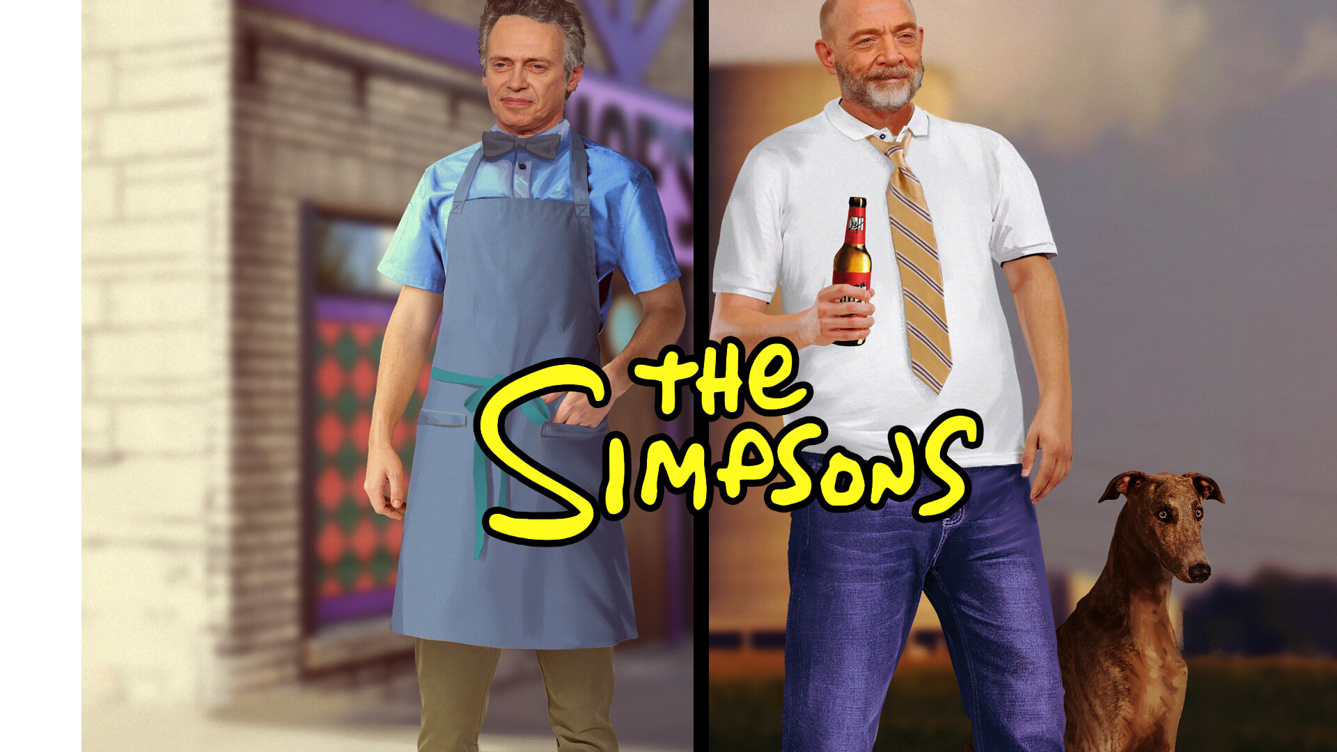 ArtStation - MOE and HOMER SIMPSON the simpsons LIVE ACTION fanart
