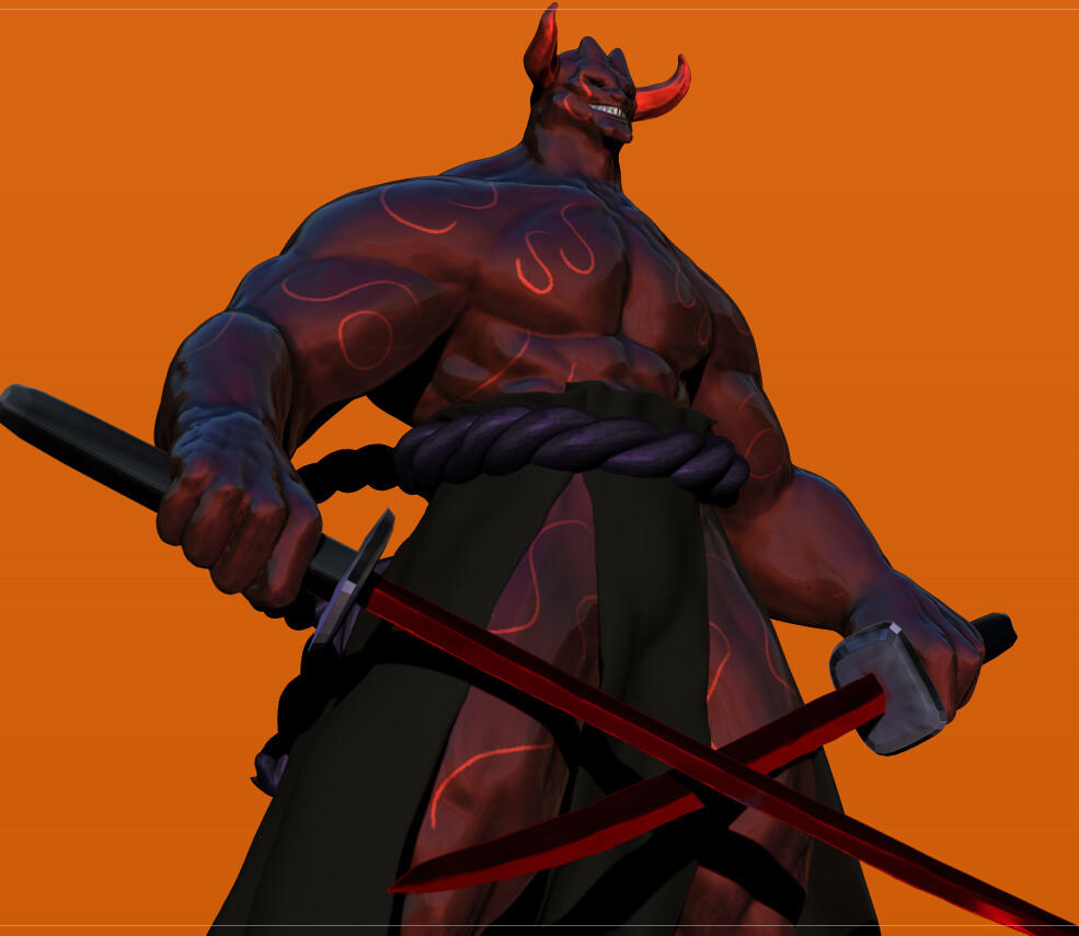 ArtStation - Demon Samurai, Raymond Samonte