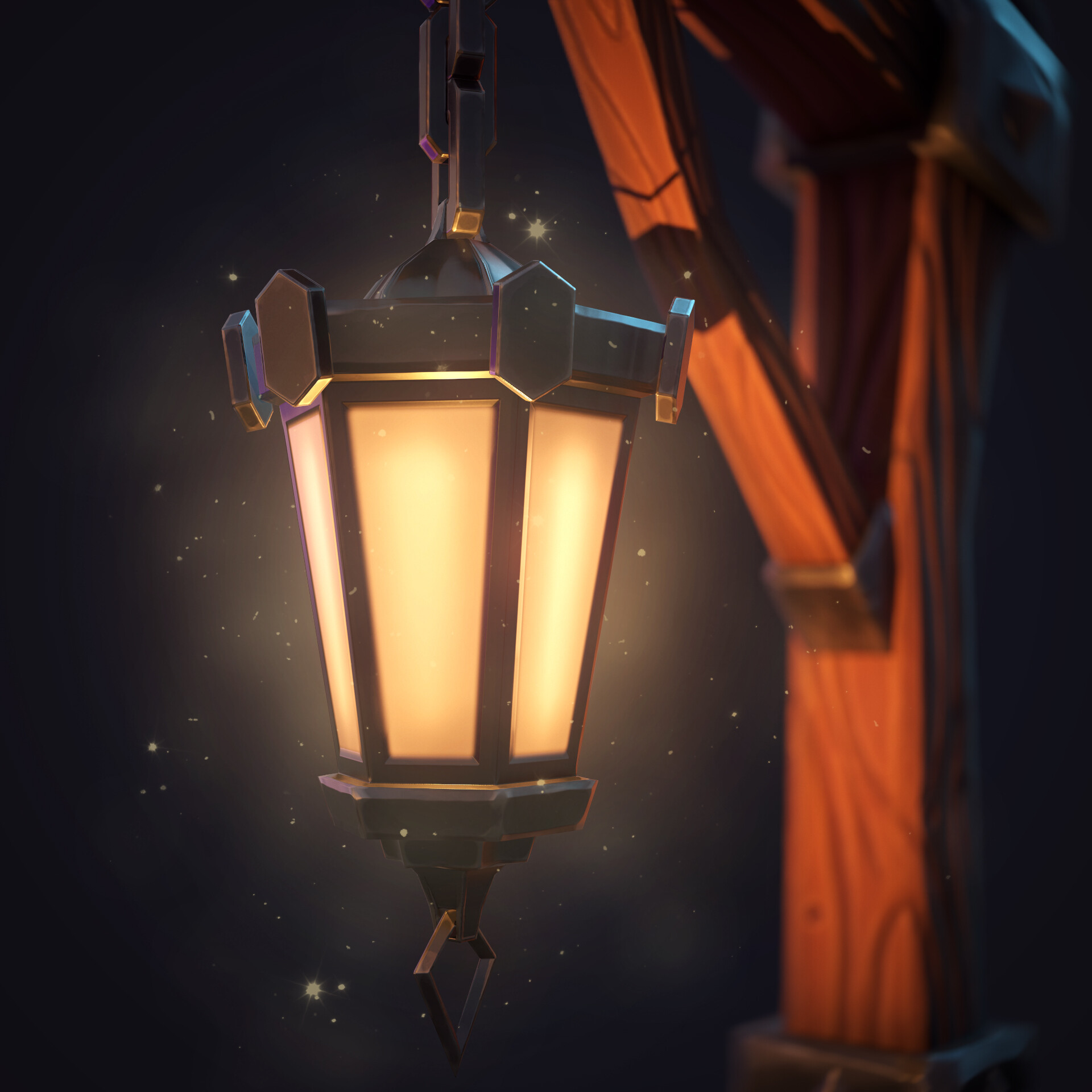 ArtStation - Stylized Streetlamp