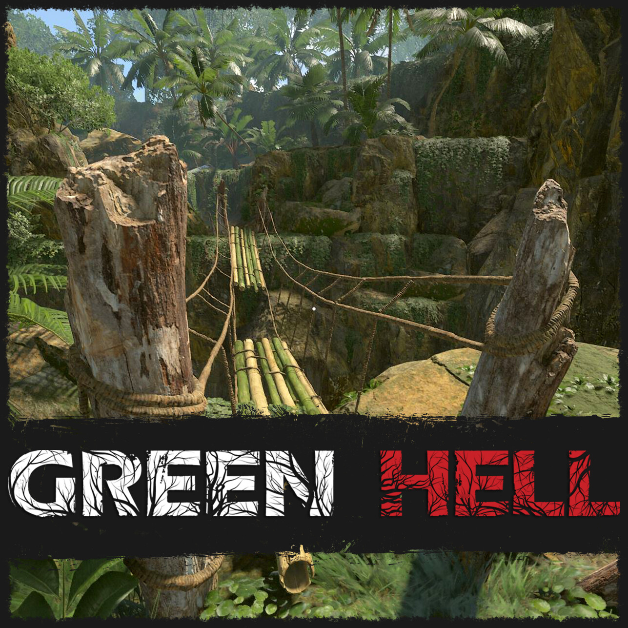 ArtStation - GreenHell - bamboo suspension bridge