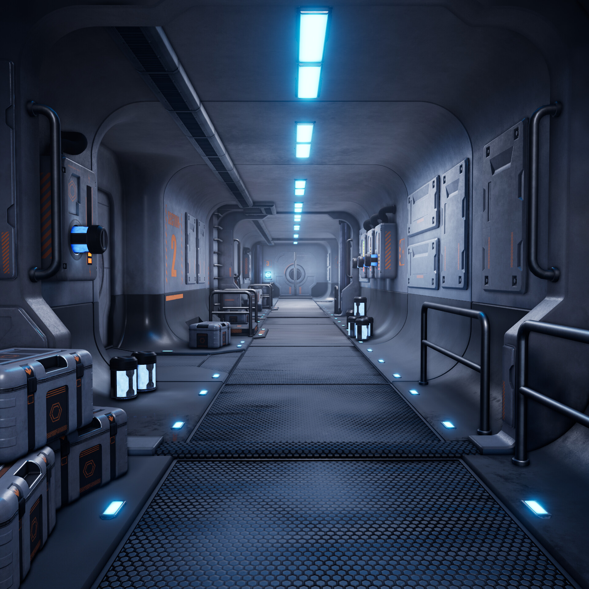 ArtStation - SciFi Corridor Scene