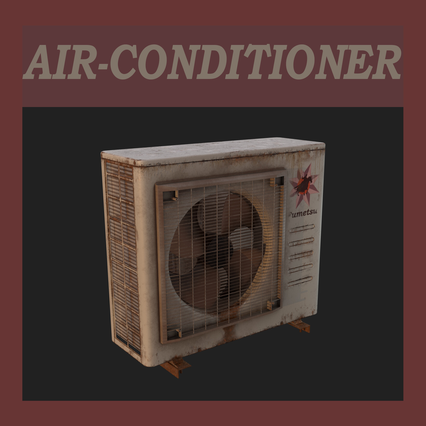 ArtStation - Old rusty air-conditioner