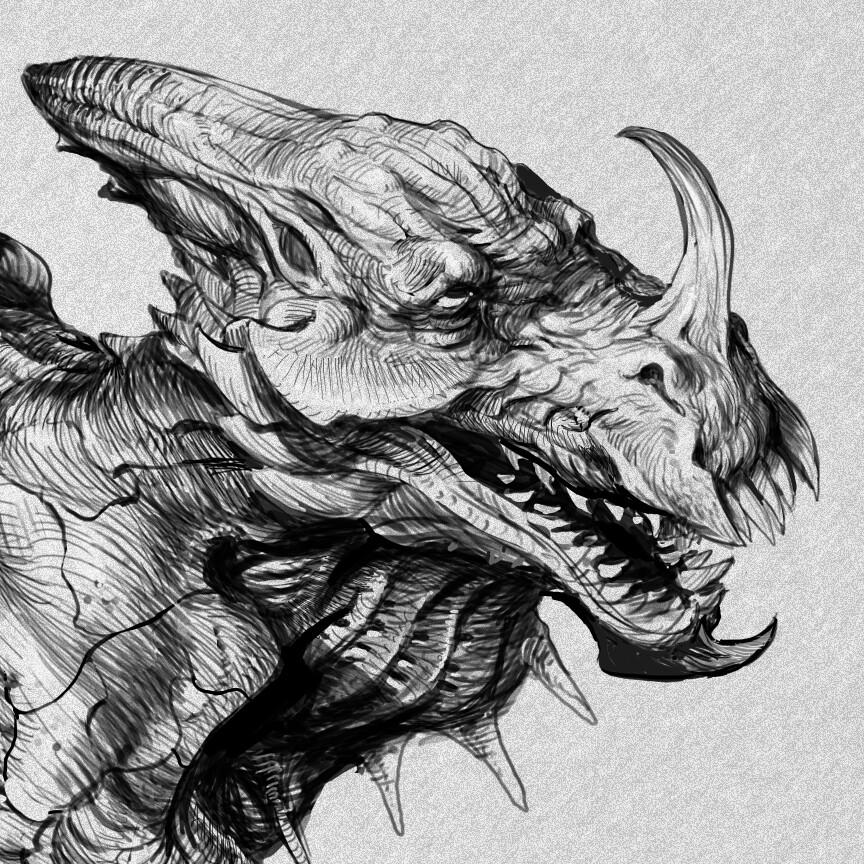 ArtStation - Demons - Digital Ink Drawings