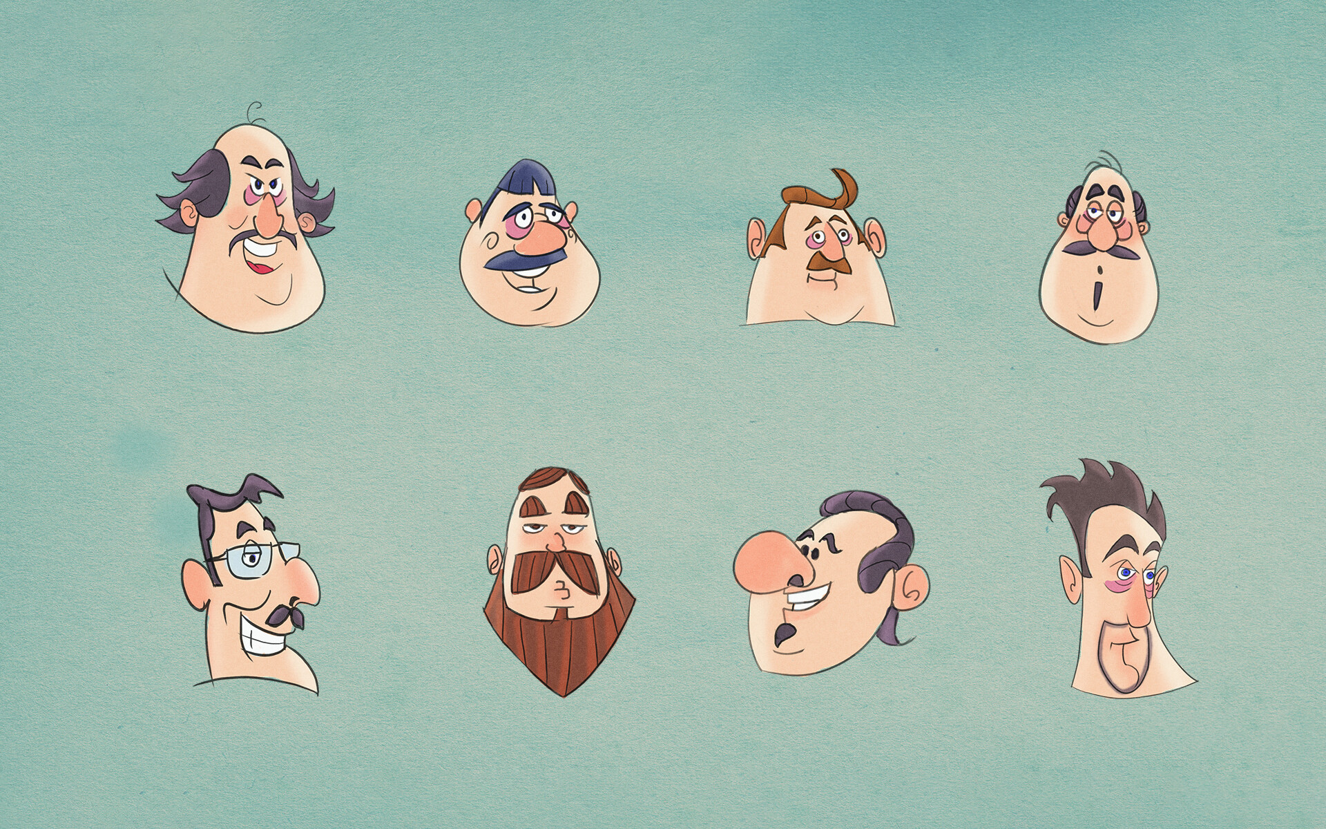 ArtStation - Stylized Male faces exploration