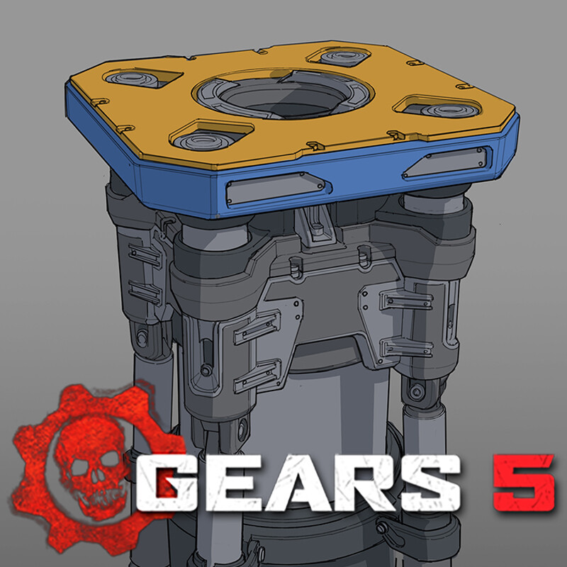 ArtStation - Gears 5 - Training Grounds Platforms