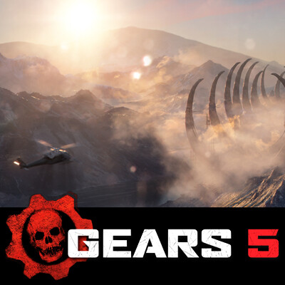 ArtStation - Gears 5 /// Rift worm Village Establishing Shot
