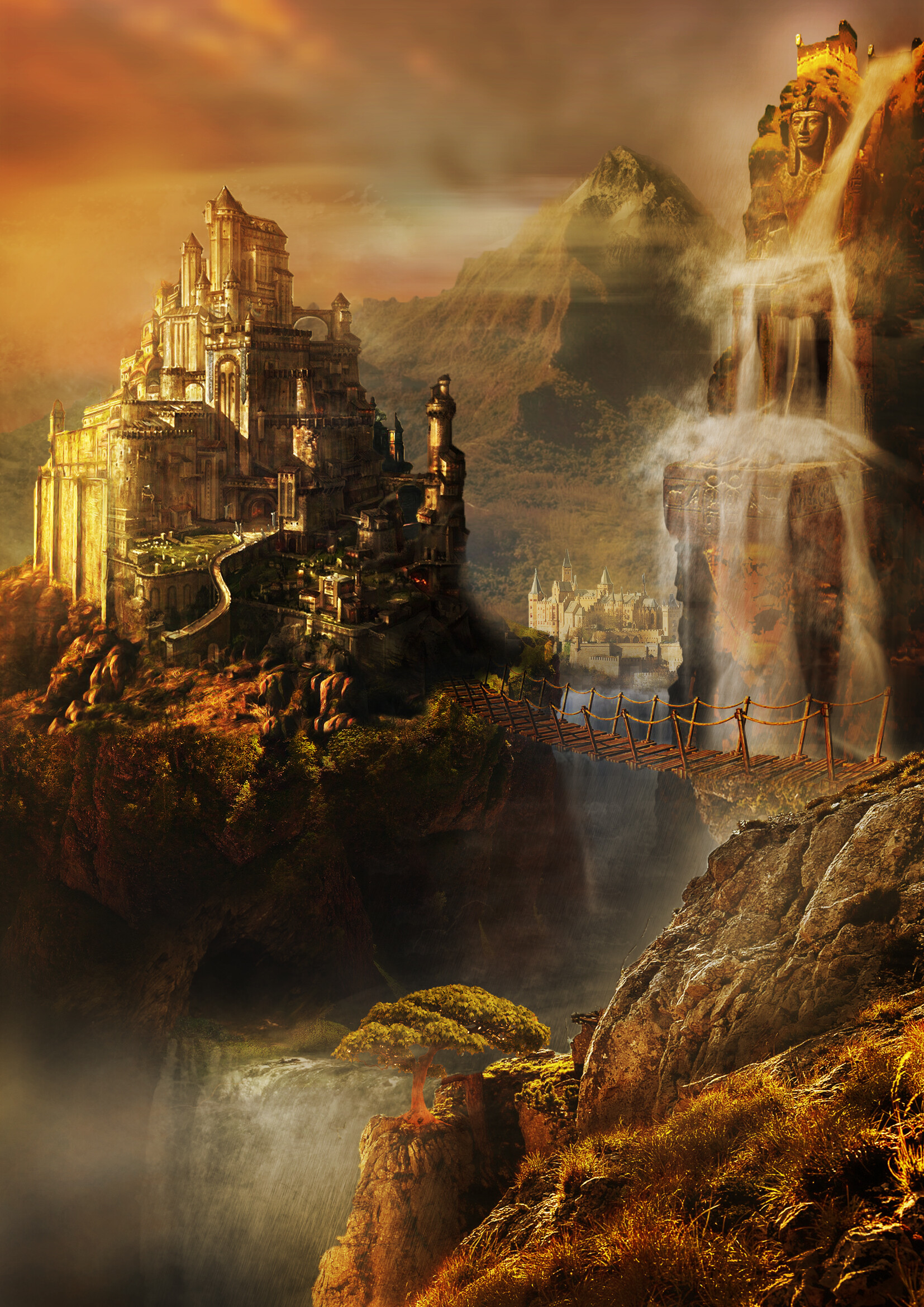 ArtStation - Ancient castle matte painting