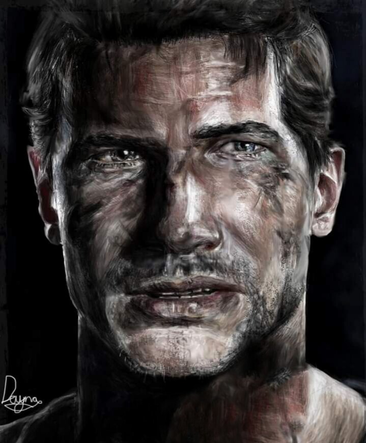 ArtStation - Nathan Drake digital drawing (improved)