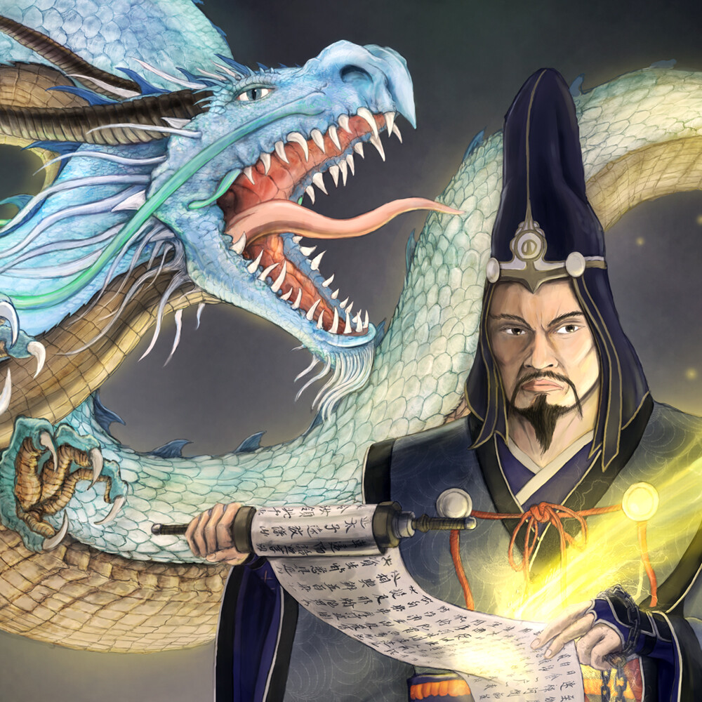 ArtStation - Daimyo with Dragon Scroll- Feudal Japan Characters