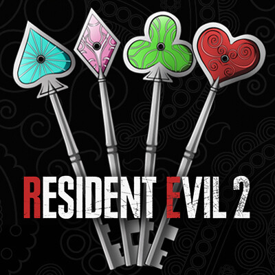 ArtStation - Resident Evil 2 keys illustrations