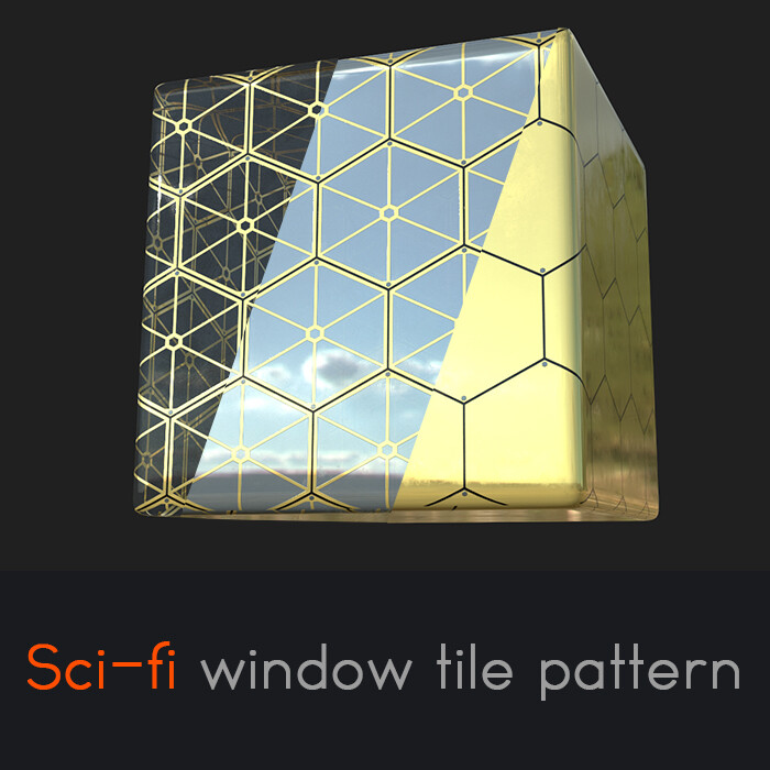 ArtStation - Sci-fi window tile pattern