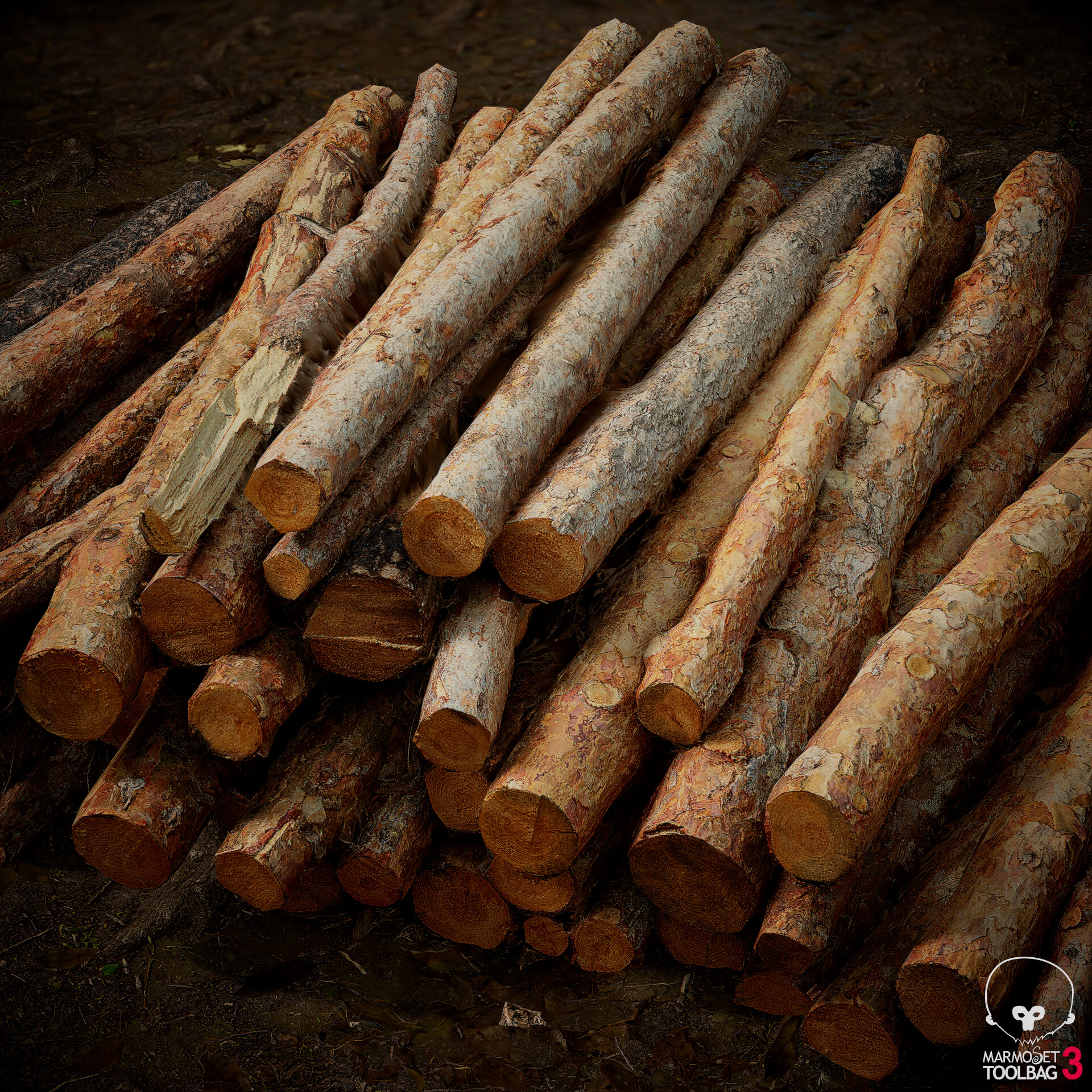 ArtStation - Pine Tree Logs (Photogrammetry Practice)