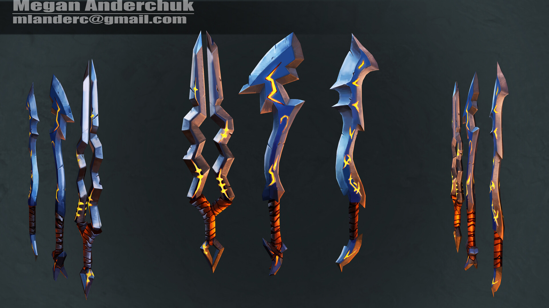 ArtStation - Hand Painted Fantasy Swords