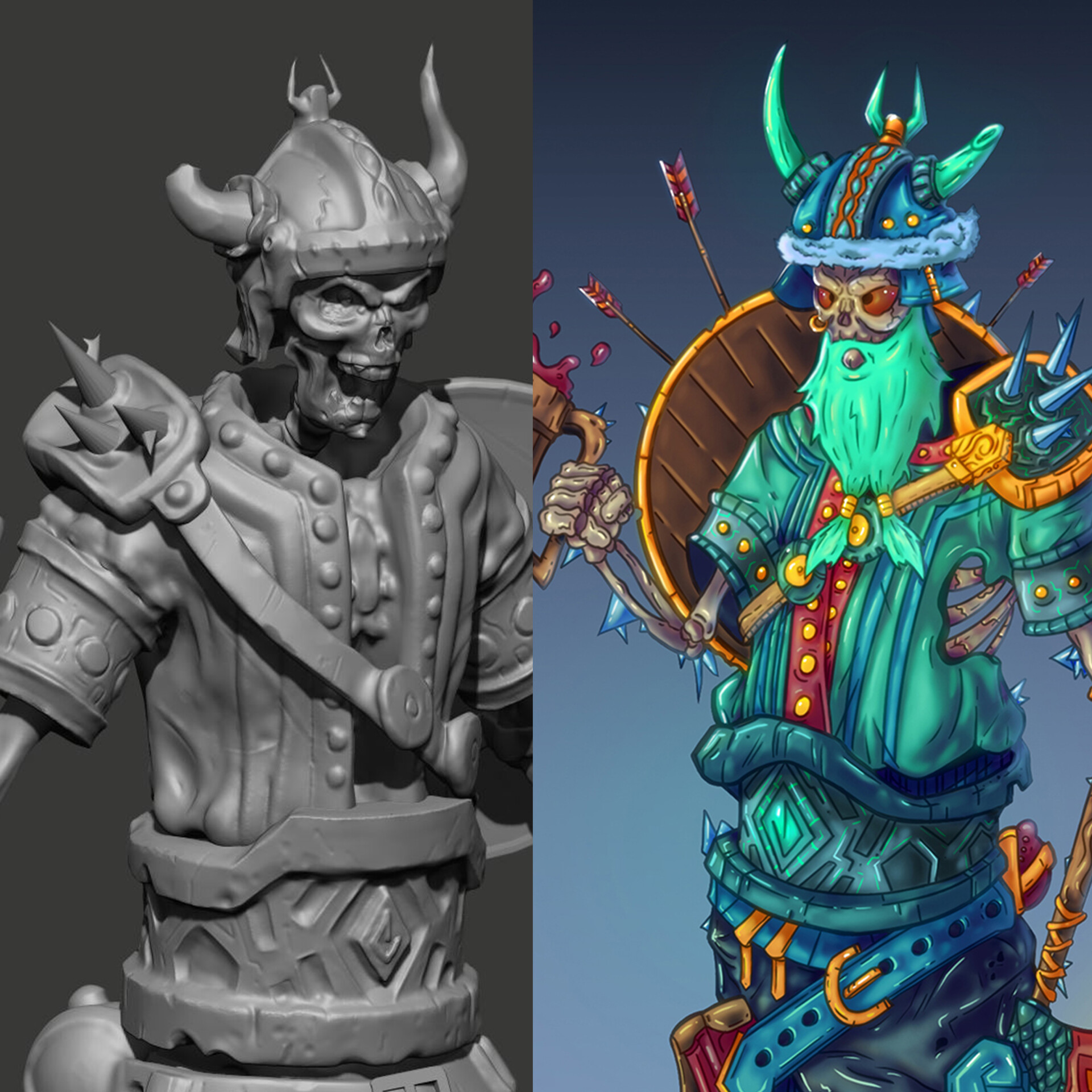 ArtStation - Viking Skeleton