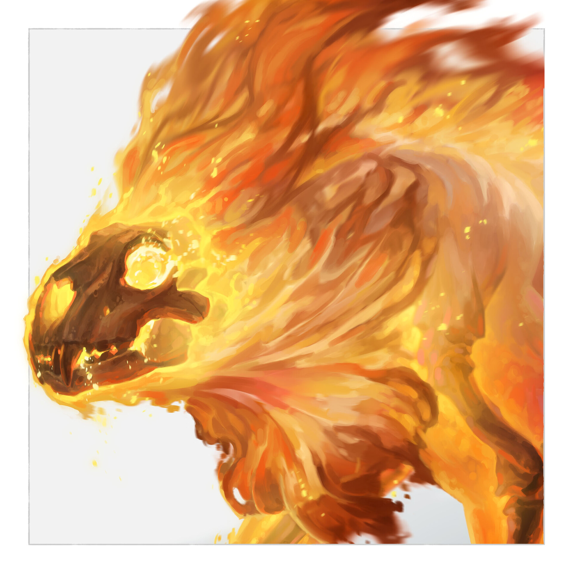 ArtStation - Blazing Undead Lion