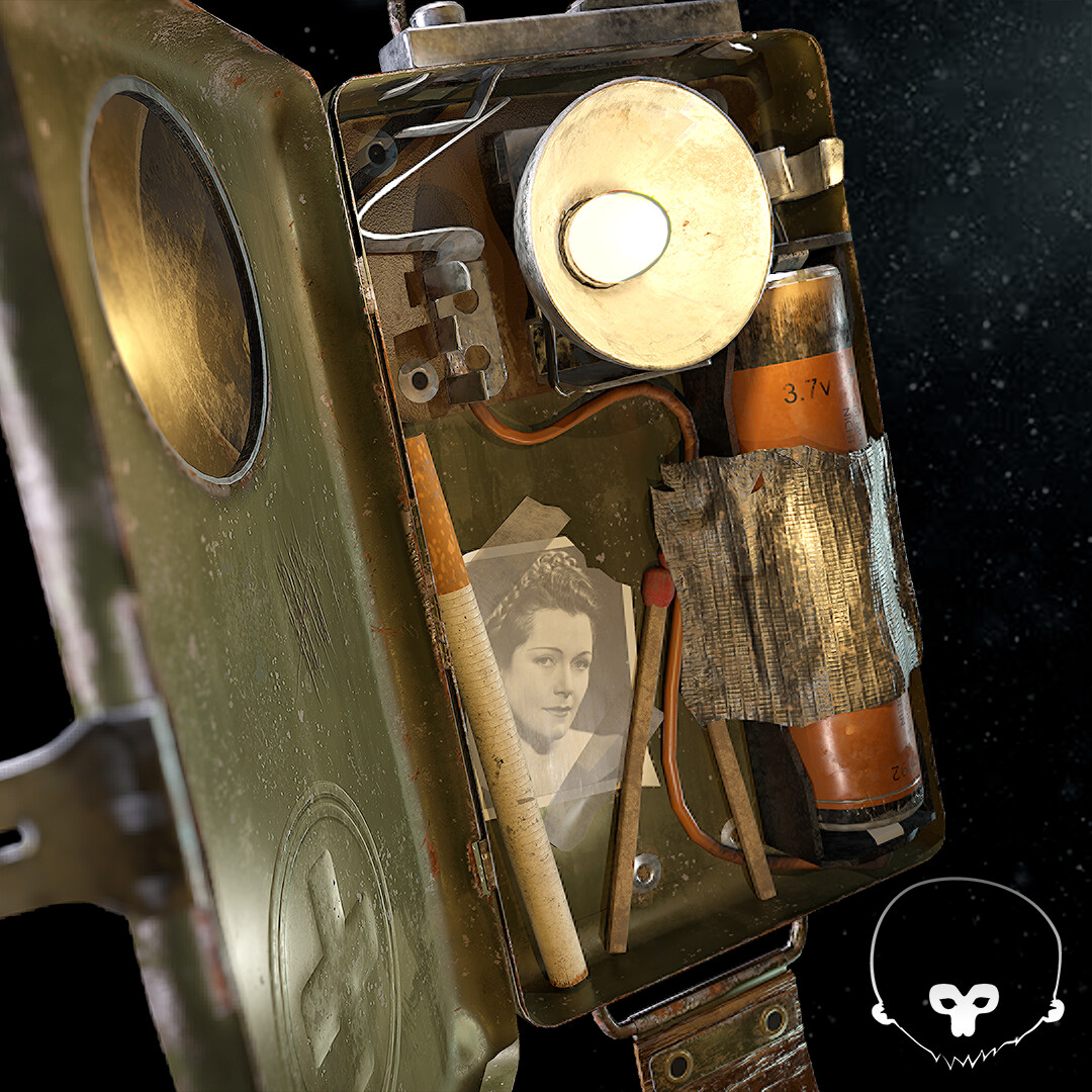 ArtStation - Old Swiss Army Flashlight