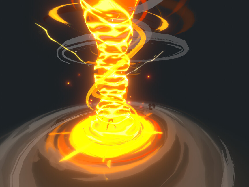 ArtStation - Real Time VFX Study - Fire Tornado Spell