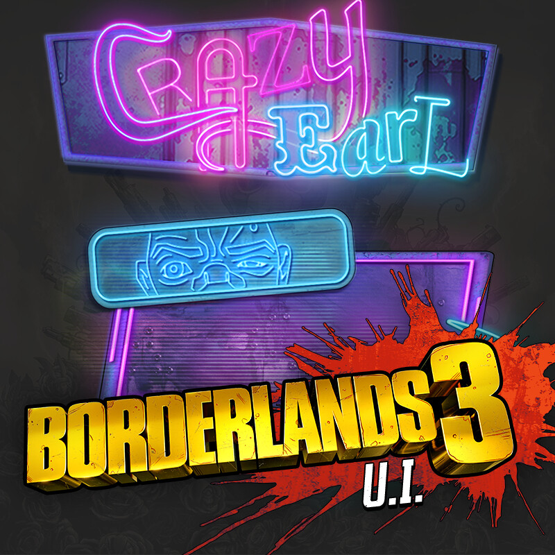 ArtStation - Borderlands 3: Crazy Earl Menu Headers