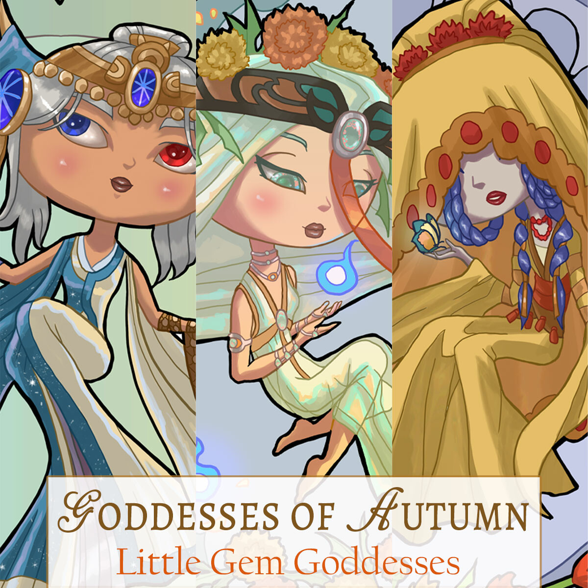 ArtStation - Little Gem Goddesses of Autumn