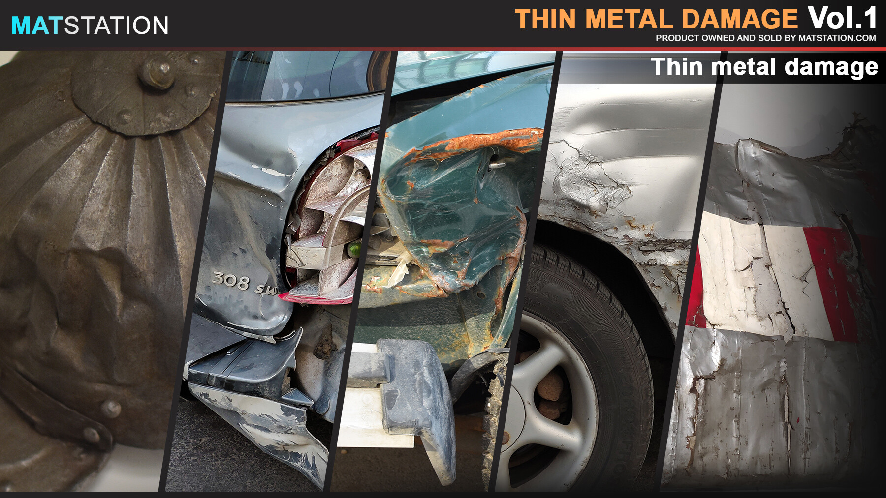 ArtStation - Photo Pack - Thin Metal Damage - Vol.1