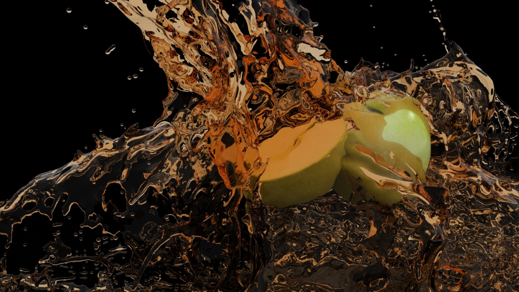 ArtStation - Apple Juice Splash