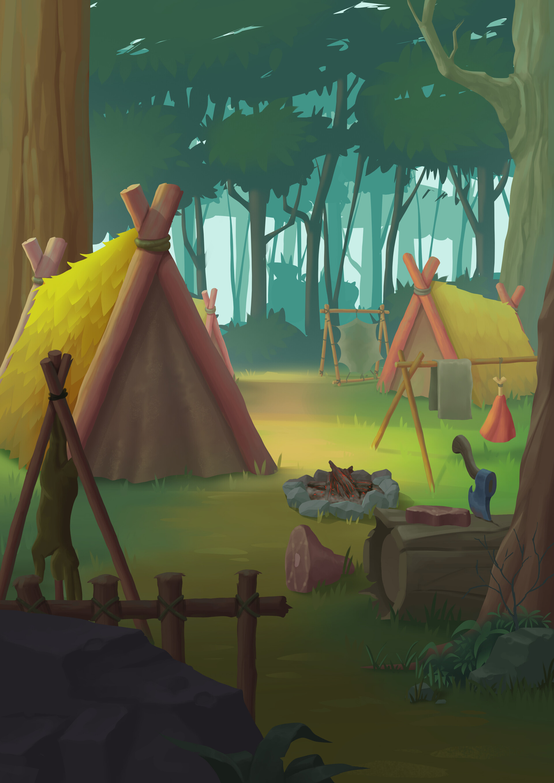 ArtStation - Hunting Camp-Lords Mania