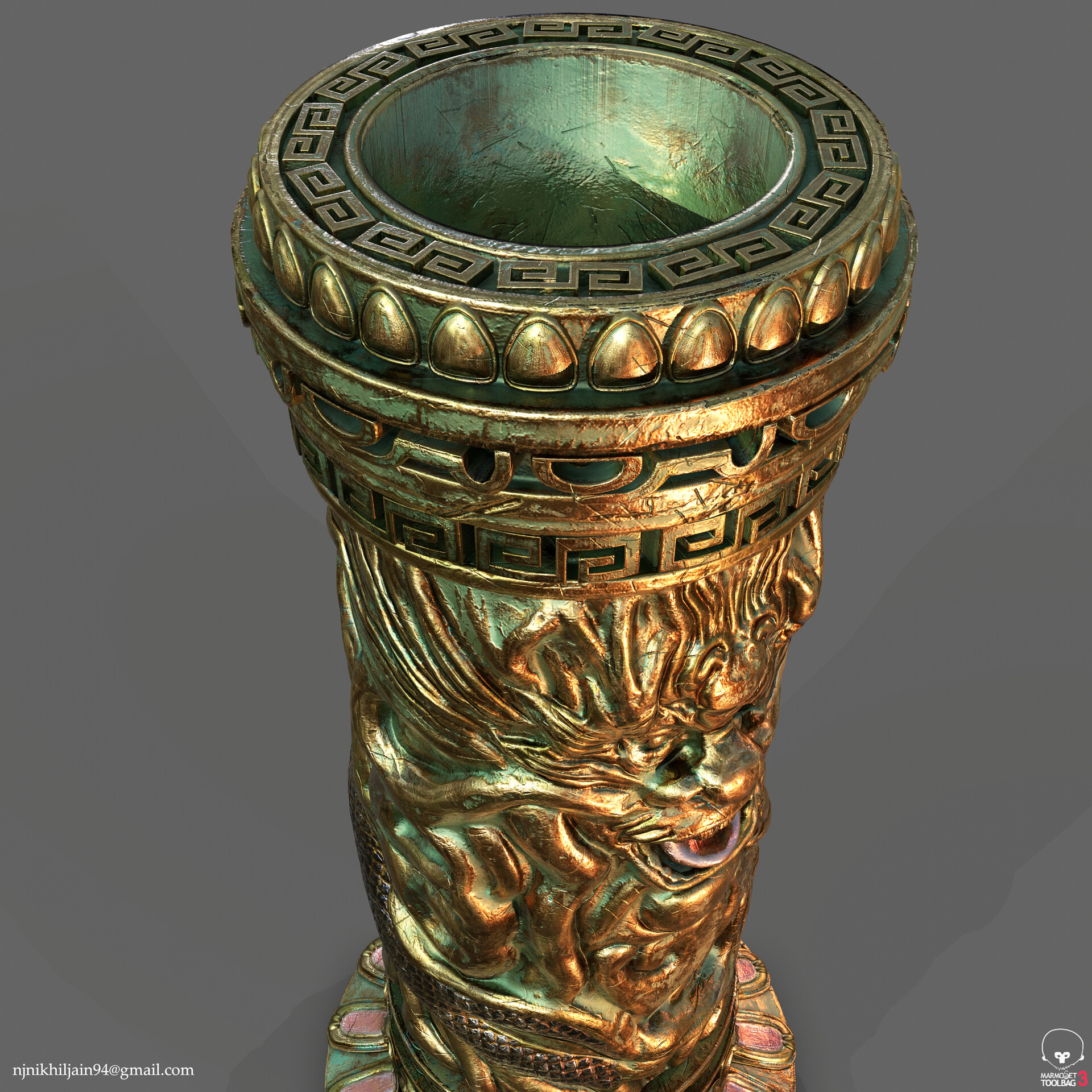 ArtStation - Chinese Dragon Pillar
